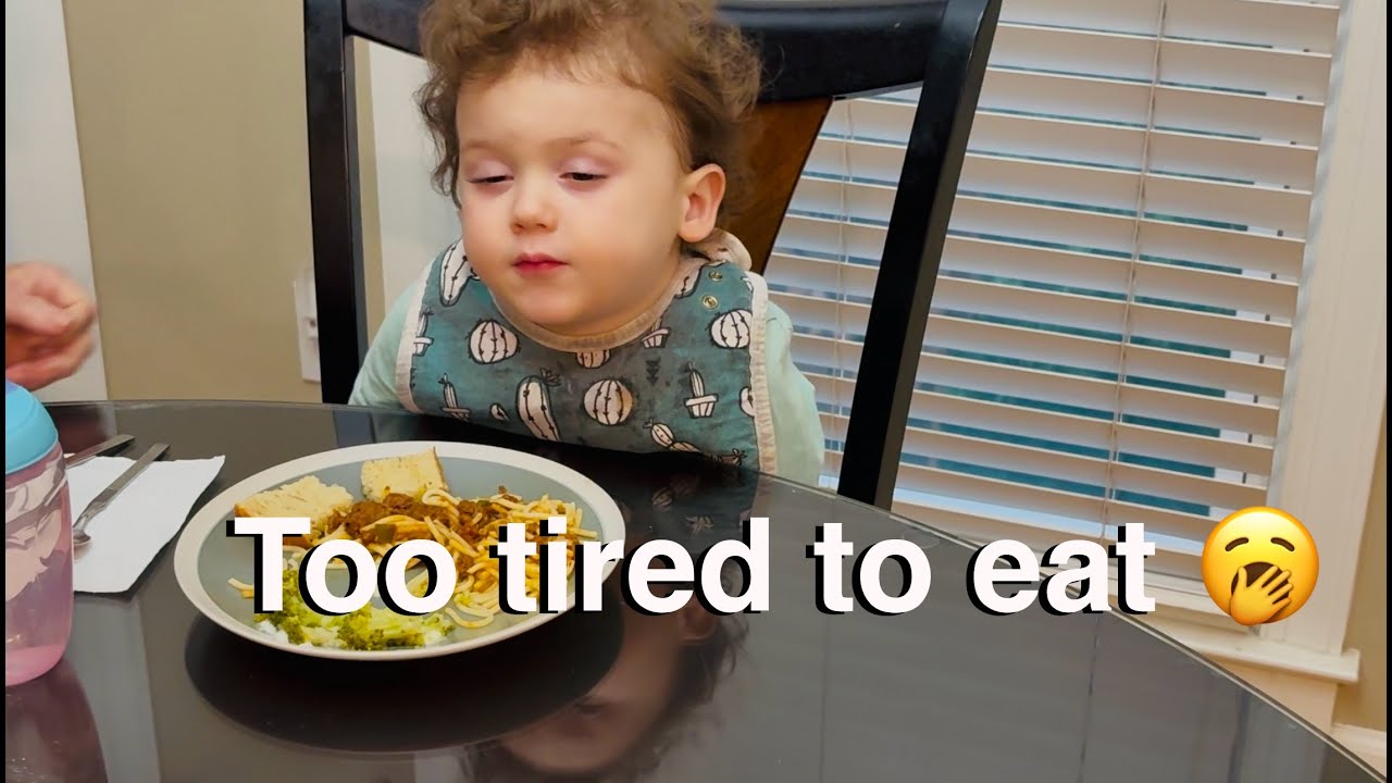Sleepy Toddler Falls Asleep at the Dinner Table - YouTube
