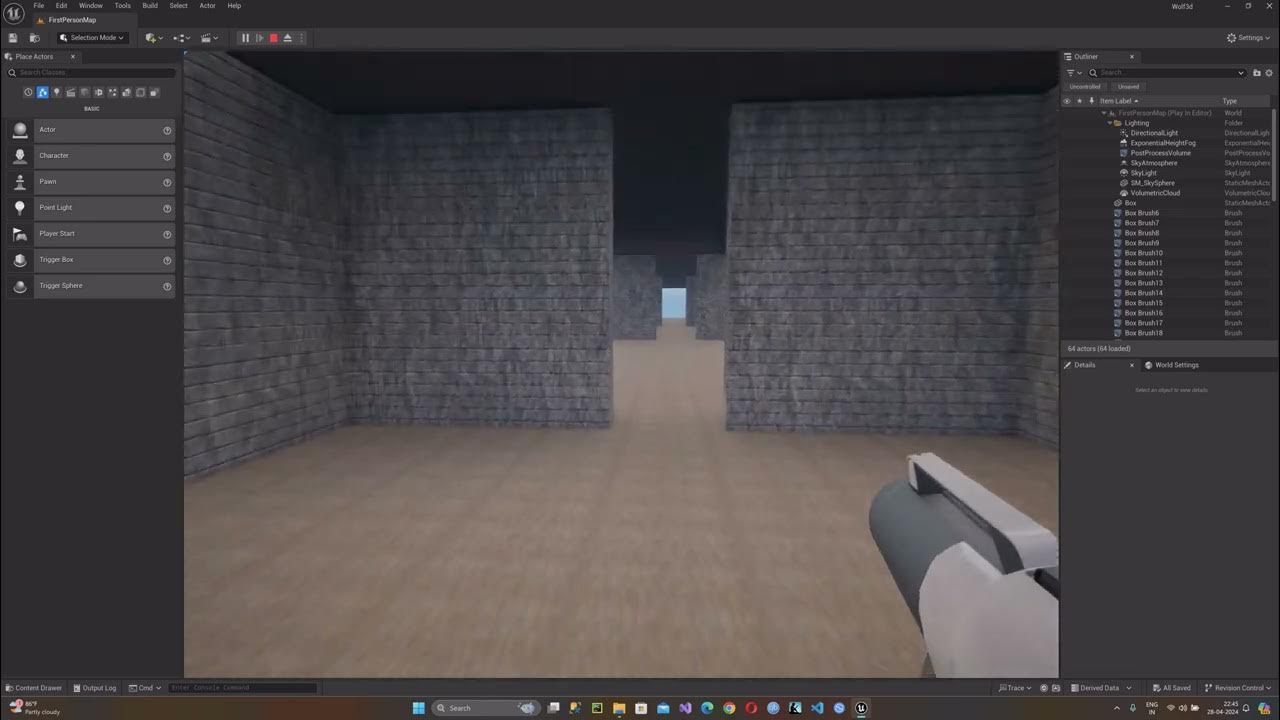Wolfenstein 3d Inspired level design Prototype - YouTube