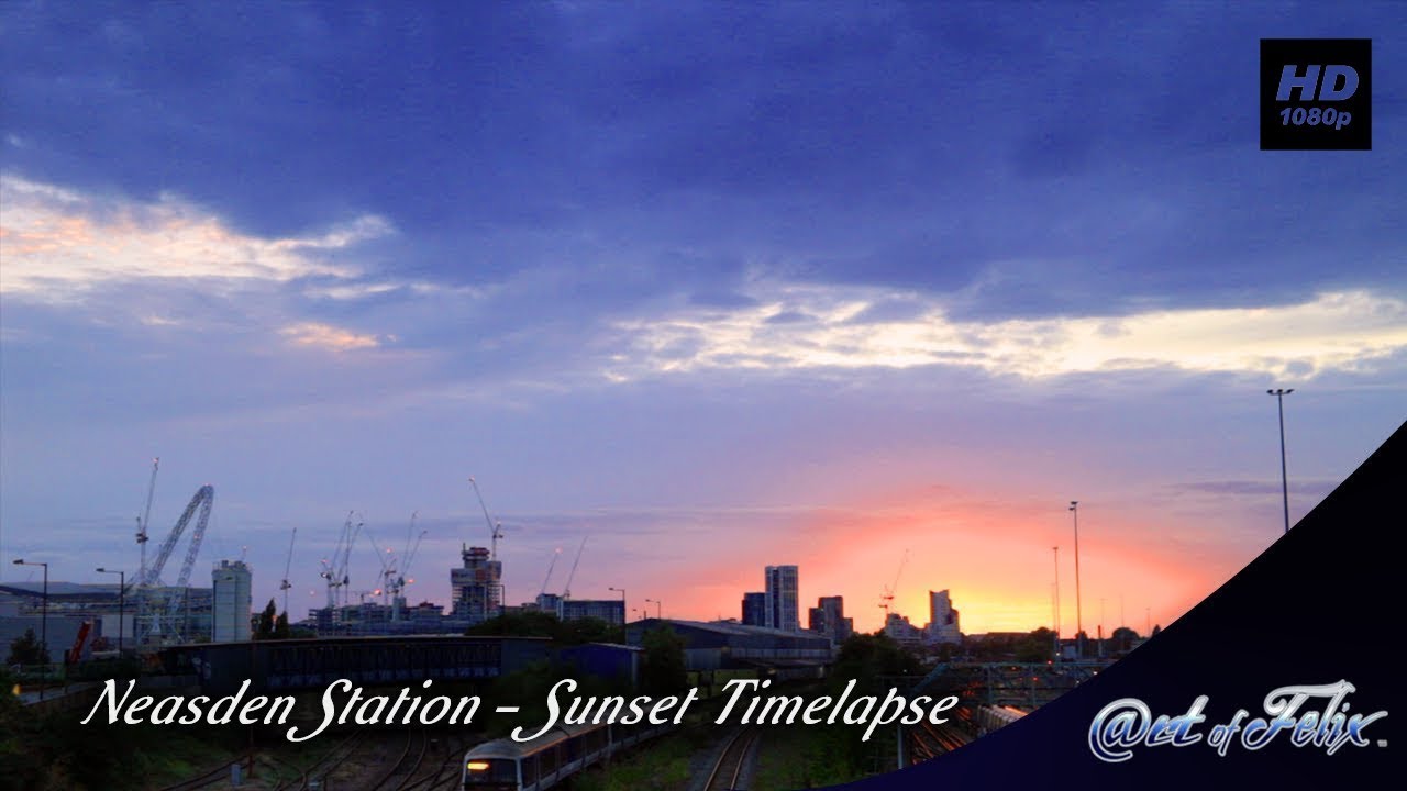 [TIMELAPSE] - Neasden Tube Station - at SUNSET - Views of WEMBLEY ...