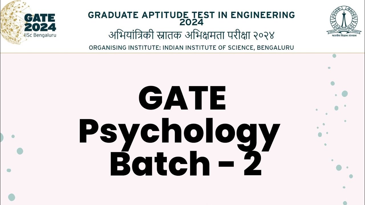 Benefits of GATE Psychology - YouTube