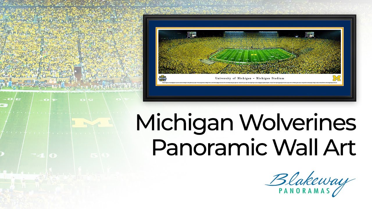 Michigan Wolverines Panoramic Poster - Blakeway Panoramas Stadium Print ...