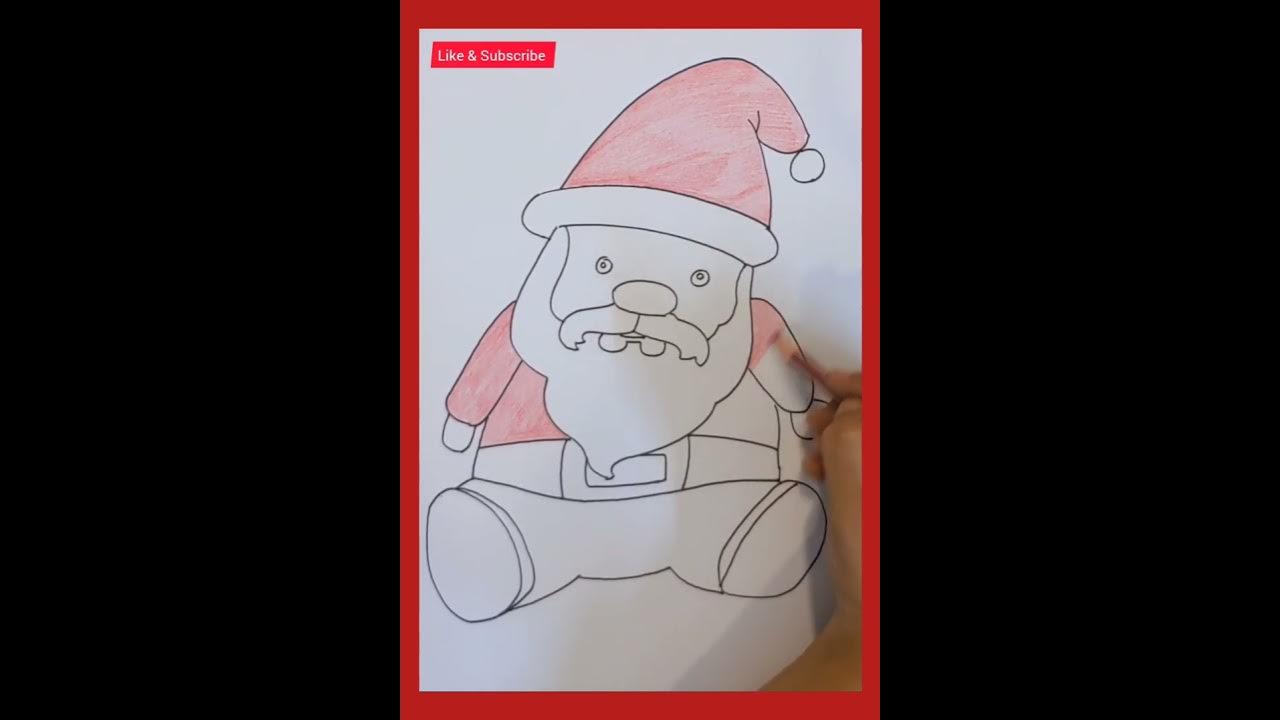 Easy Drawing : Santa Soft Toy | How to Draw A Santa Toy ...