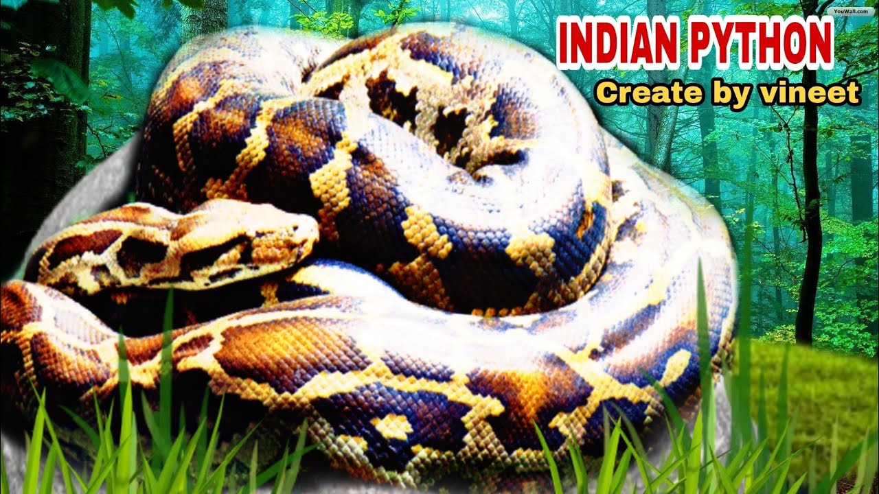 कुंडली में जकड़ कर जान लेने वाला भारतीय अजगर साँप.....indian python ...
