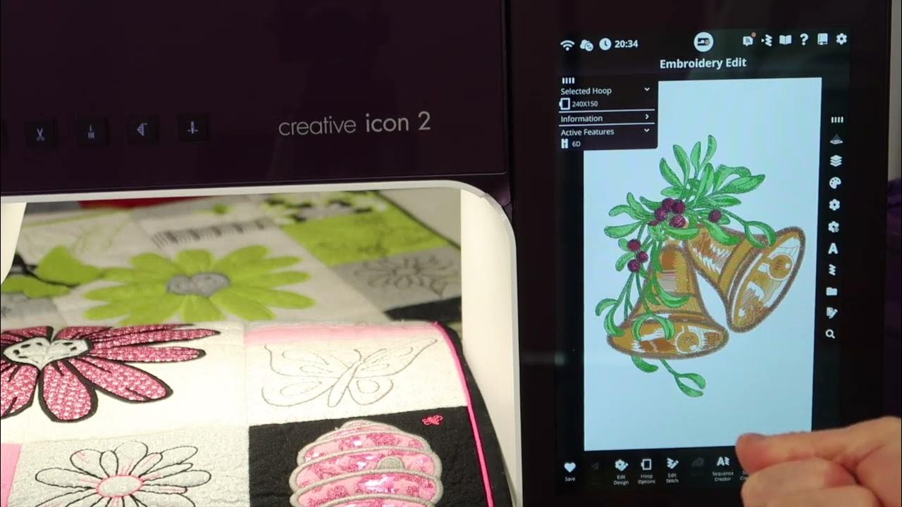 PFAFF creative icon 2 How to Load an Embroidery Design - YouTube