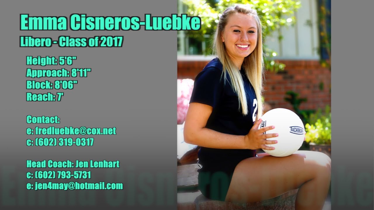 Emma Cisneros-Luebke - 2017 Libero/DS - MLK HiLitz - YouTube