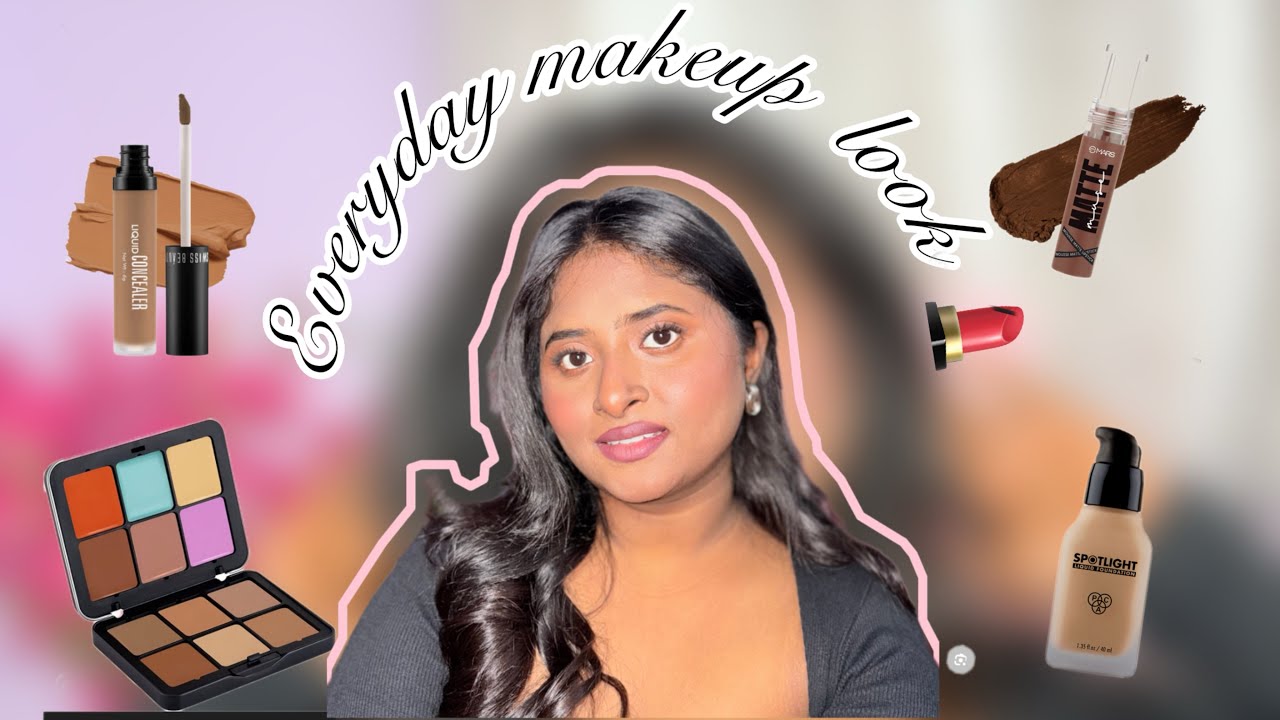 Everyday makeup look for dusky skin 💄 - YouTube