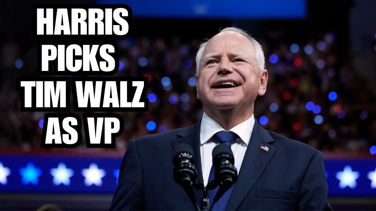 Harris Selects Tim Walz as her VP - YouTube