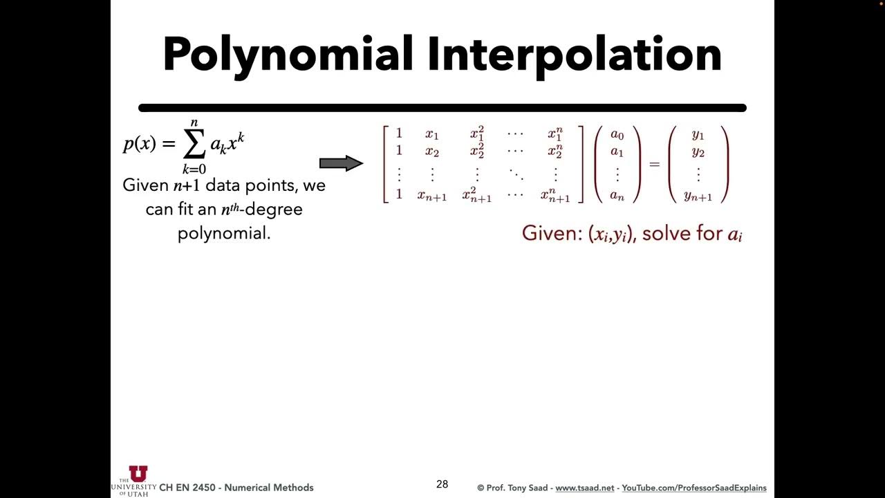 lecture 13 - Interpolation Part 2 - YouTube