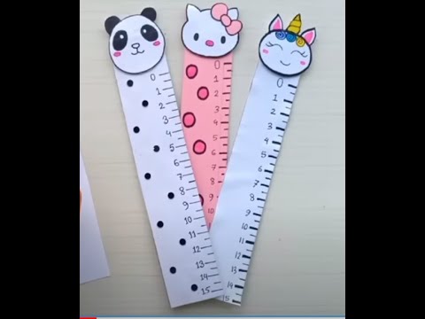 how to make scale at home |panda scale|cute stationary |scale diy - YouTube