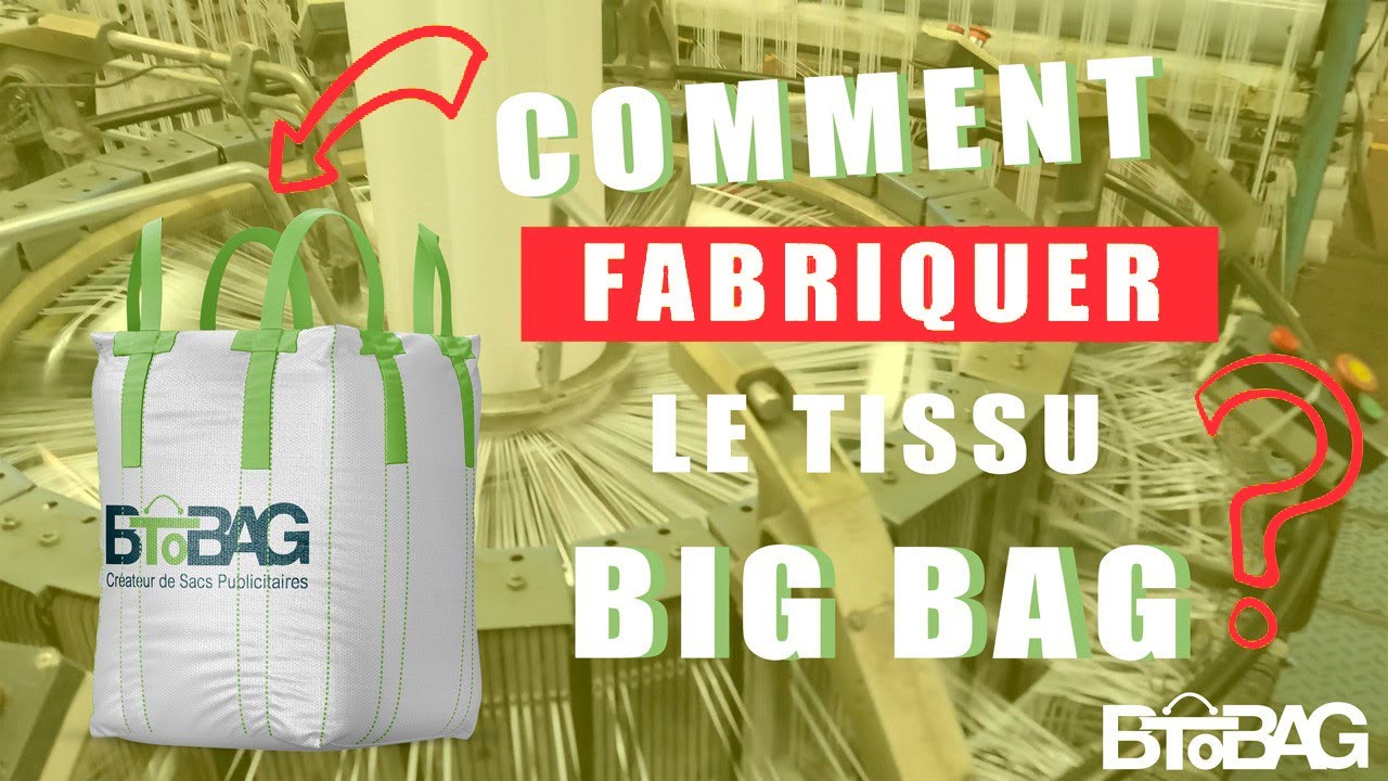 Fabrication Big Bag : l'étape tissage du polypropylène (1500 kg) - YouTube