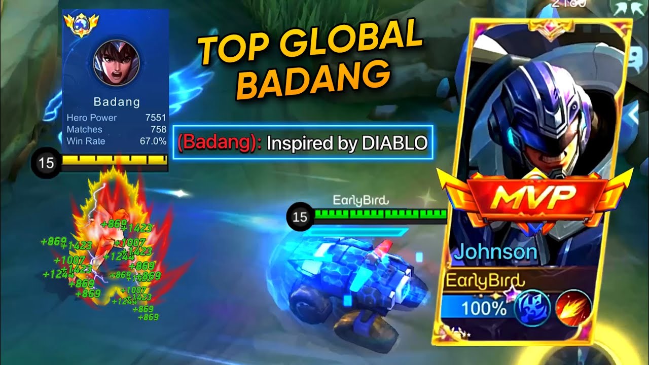 I MET TOP GLOBAL BADANG INSPIRED BY DIABLO IN MSC 😱 | JOHNSON’S MAGE 🔥 ...