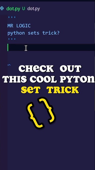 python set trick ??? #coding #computerlanguage #pythontricks - YouTube