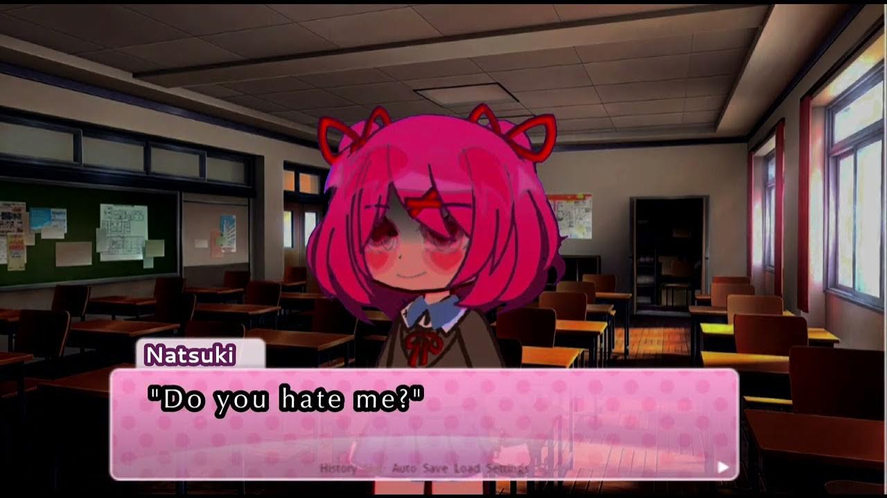 Natsuki's death / neck snap.(DDLC/ Doki Doki Literature Club! Natsuki's old design -^- ) - YouTube