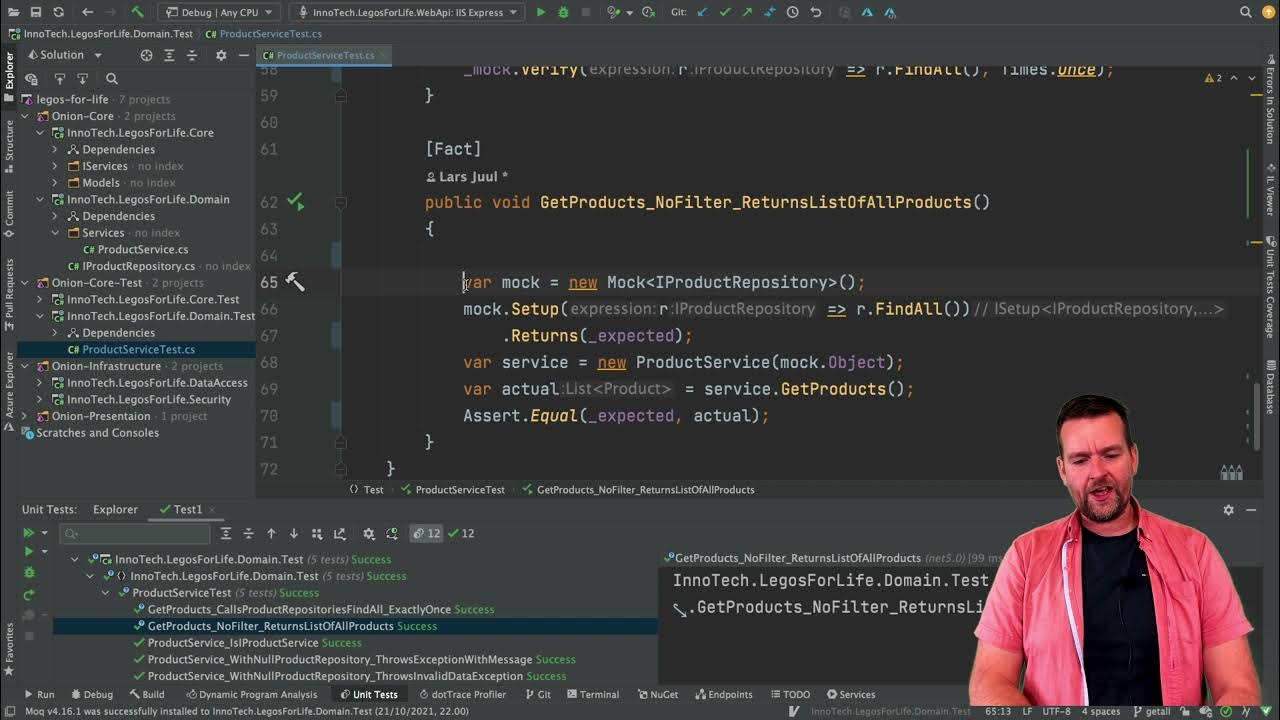 Distributed Programming Fullstack 2021 | S2P15 | TDD Refactoring and wrap up on GetAll in the ...