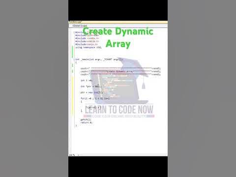 Create Dynamic Array. #coding #programming #computerscience #codinglife #programmingforbeginners ...