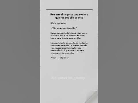 Haz esto si te gusta una mujer y quieres que ella te bese | #ligar #seduccion #caballeros - YouTube