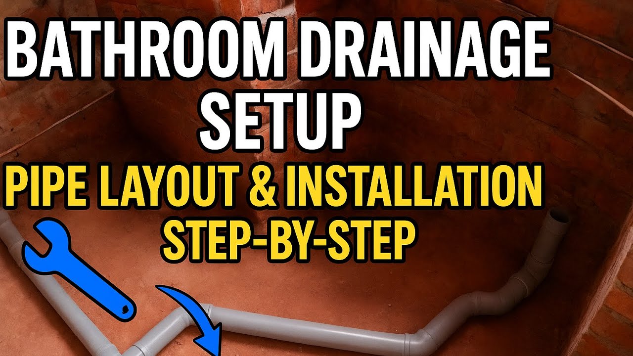 Bathroom Drainage Setup | Pipe Layout & Installation Step by Step ...