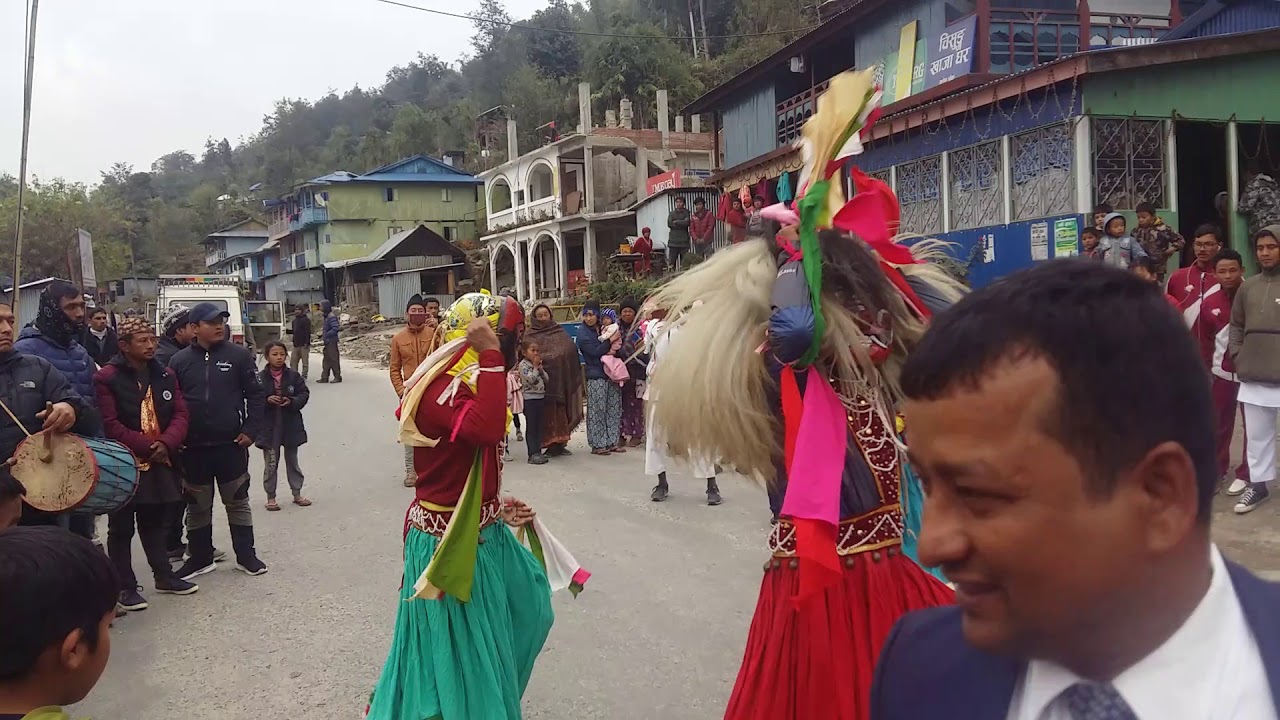 Newar cultural dance ( lakhe naach ) - YouTube