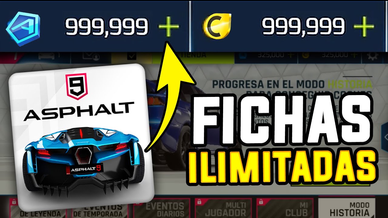 Asphalt 9 HACK/MOD 2024!! Consigue Créditos y FICHAS ILIMITADAS en ...