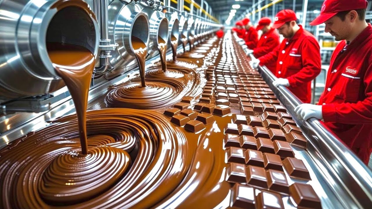 How TONS of CHOCOLATE are MADE 🍫 | INSIDE the CHOCOLATE MEGAFACTORY 🏭 ...