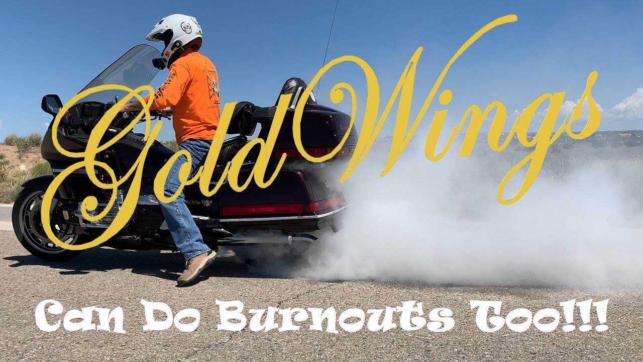 Who says GoldWings can't do a burnout??? - YouTube