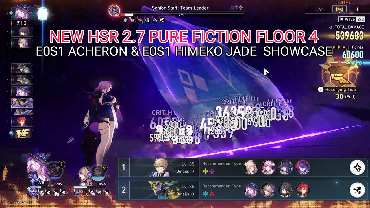 /HSR New 2.7 Pure Fiction Floor 4 60k score/Honkai Star Rail - YouTube
