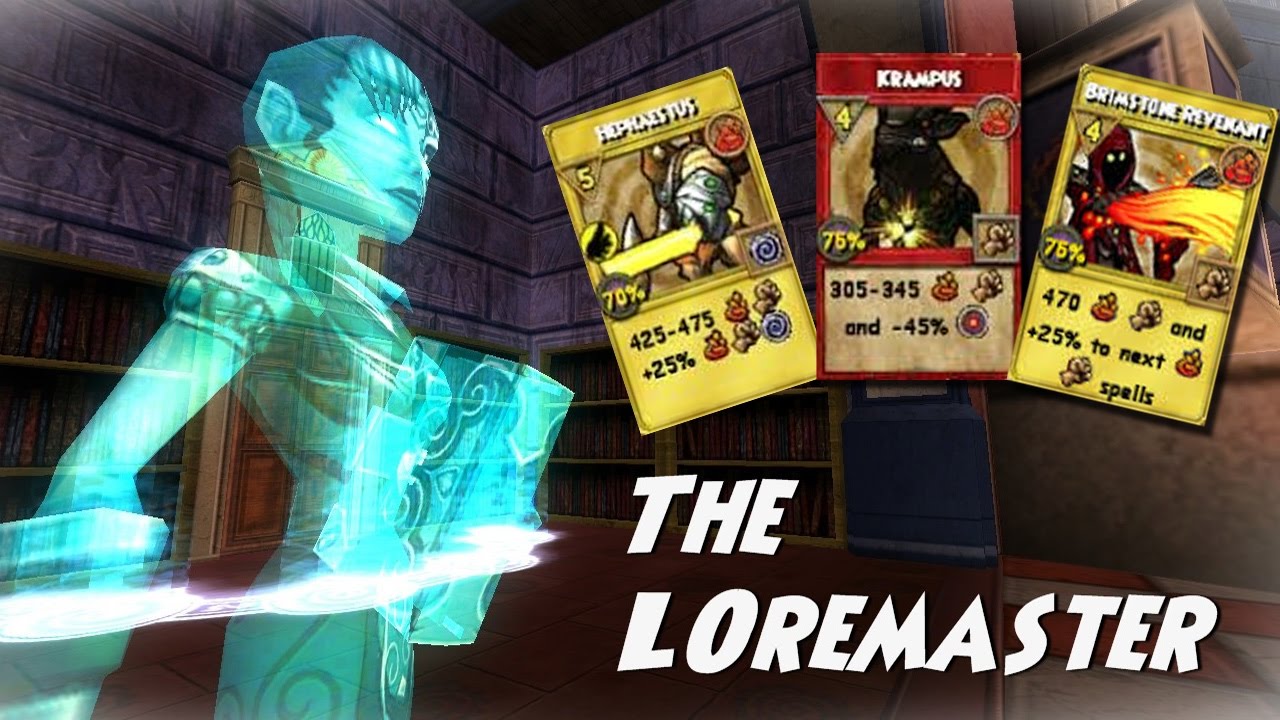 Wizard101: Farming Lore Master Again! - Wintermoon, Brimstone, Hephaestus - YouTube