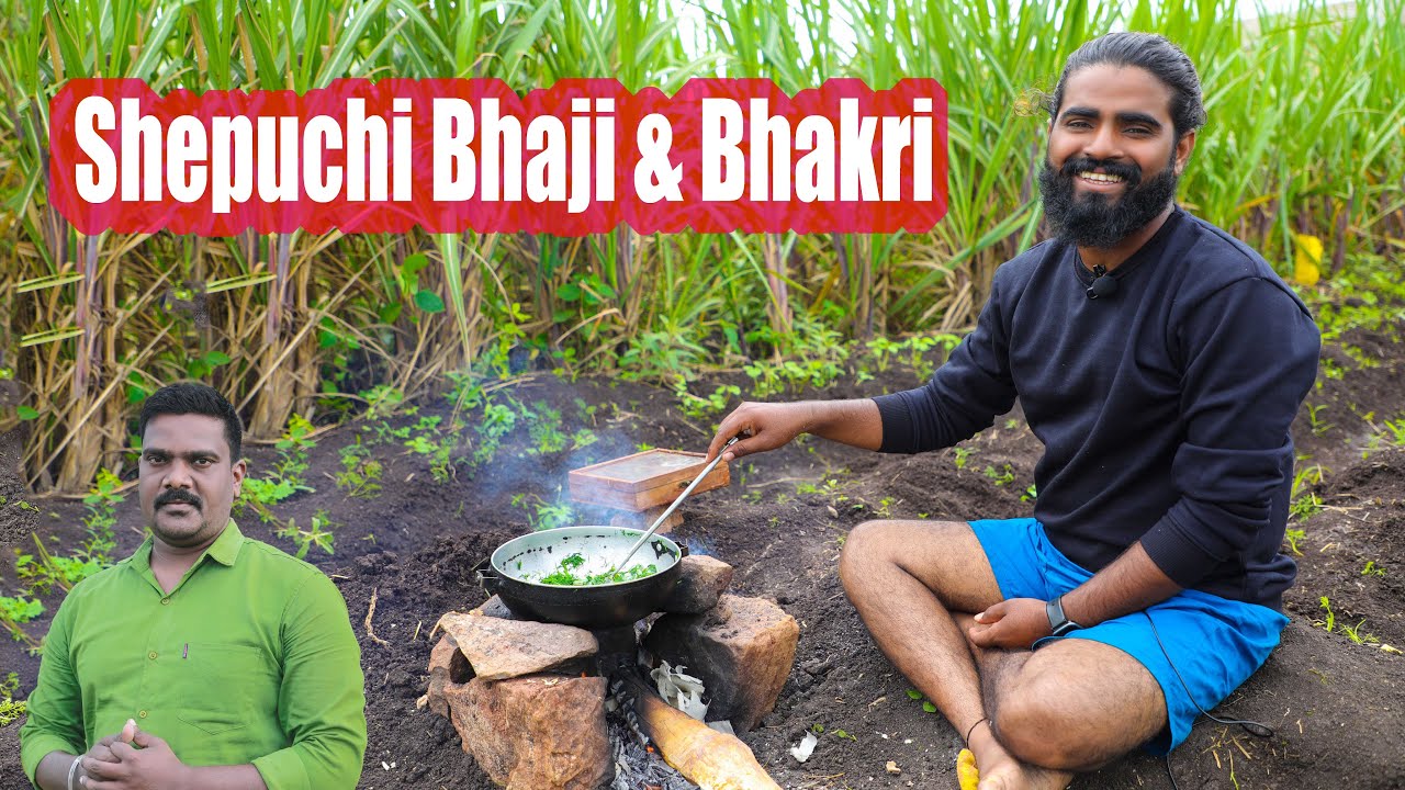अस्सल गावरान शेपूचि भाजी भाकरी | पारंपारीक पध्दतीची चवीष्ट भाजी ...