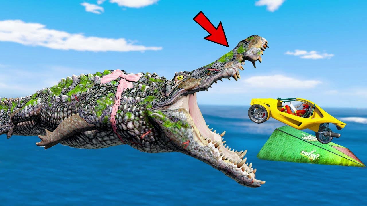 Biggest CROCODILE 99% Impossible Parkour Challenge In GTA 5 | Jumping ...