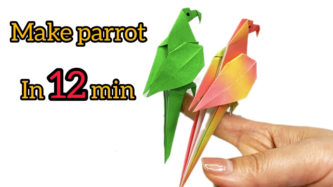 How To Make A Paper Parrot / origami parrot - YouTube