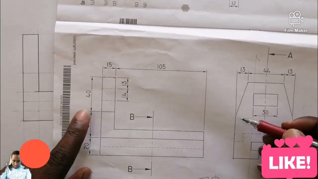 Engineering Drawing N1 /21 November 2023/Question 6(Sectional Drawing ...
