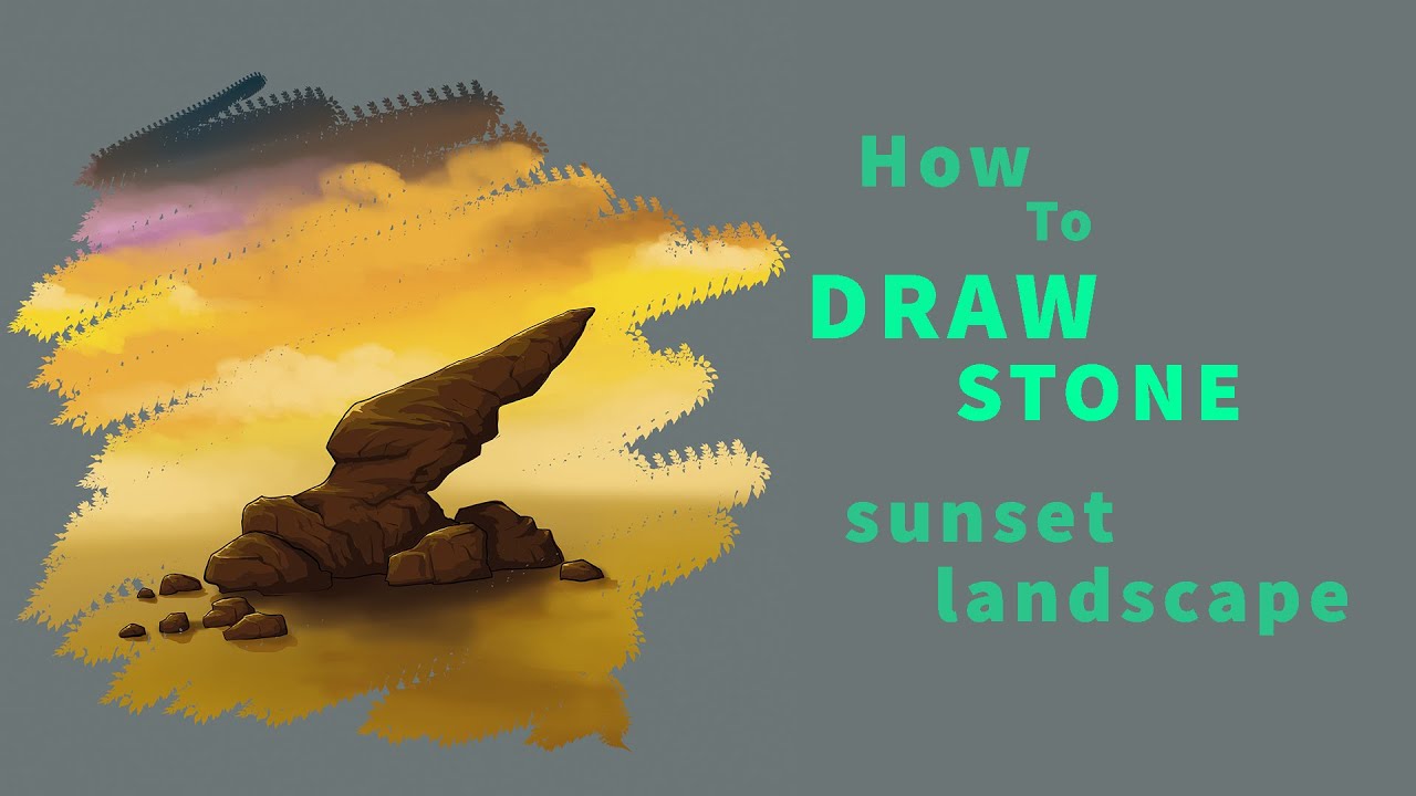 how to draw draw stones - YouTube
