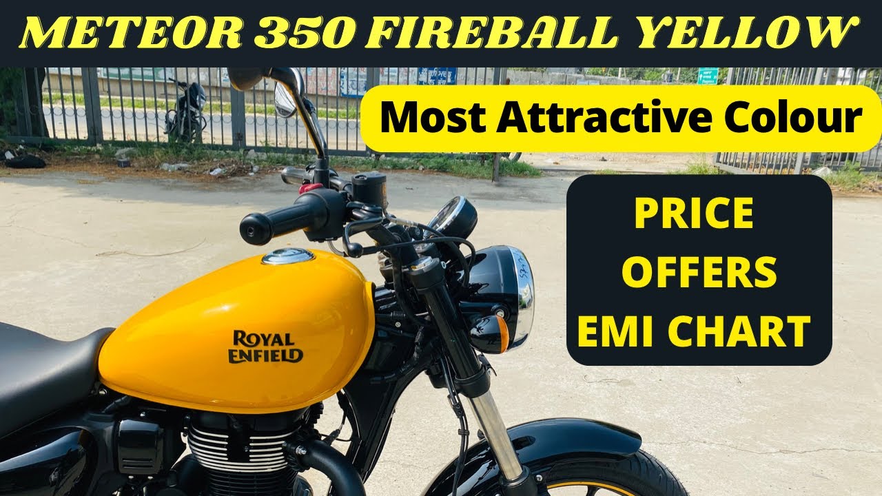 Royal Enfield Meteor 350 Fireball Yellow Full Review in Hindi | Most ...