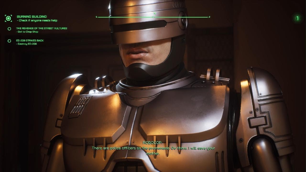 Robocop: Rogue City Burning Building Story Mission (PS5) - YouTube