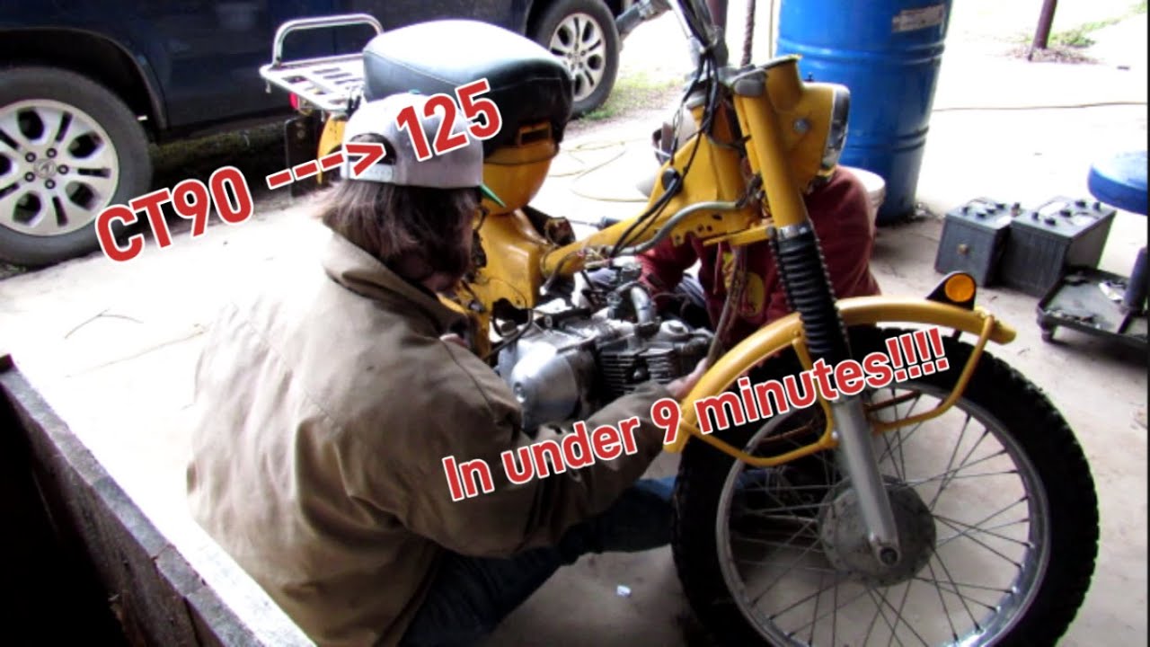 CT90/125 Engine SWAP in UNDER 9 MINUTES!! - YouTube