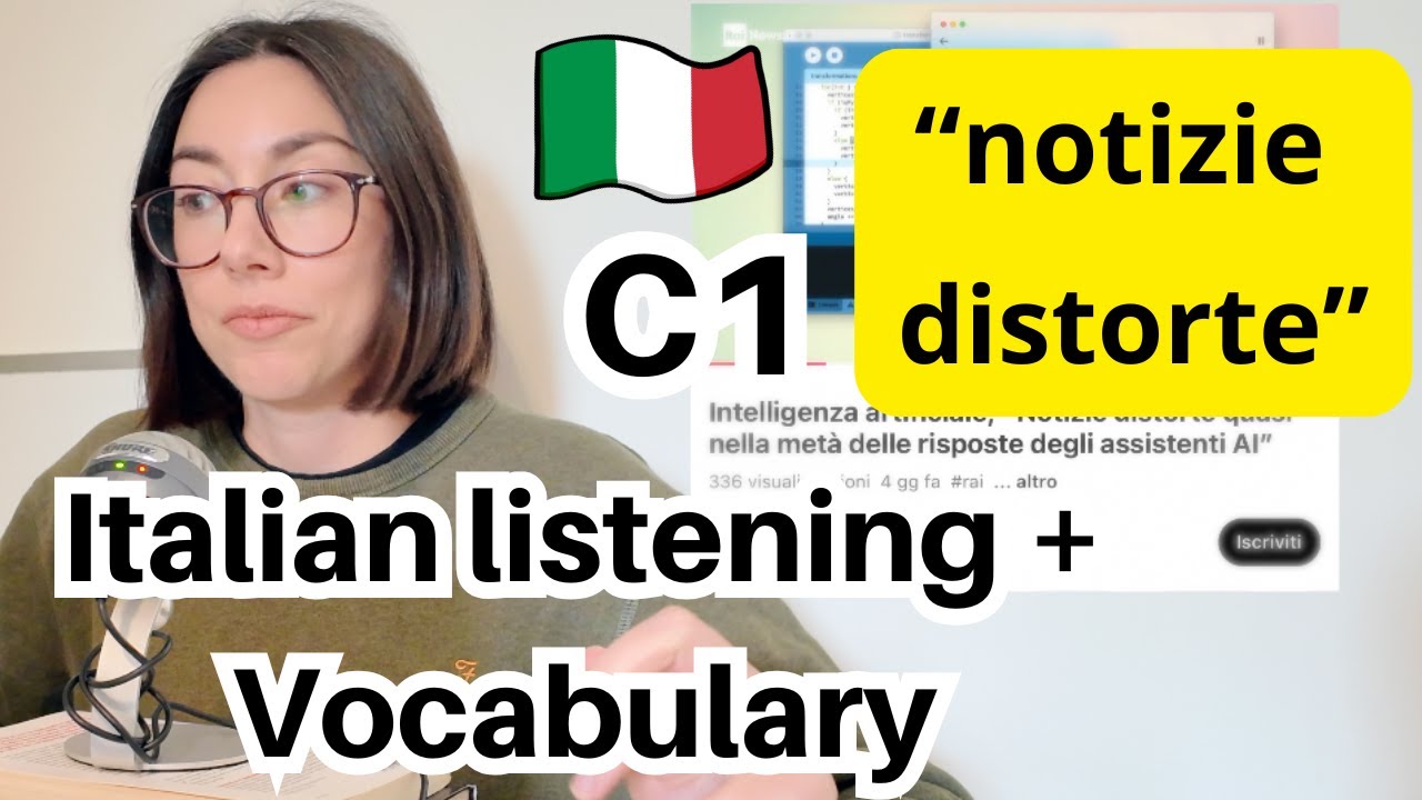 Italian C1 listening and vocabulary: intelligenza artificiale e notizie ...