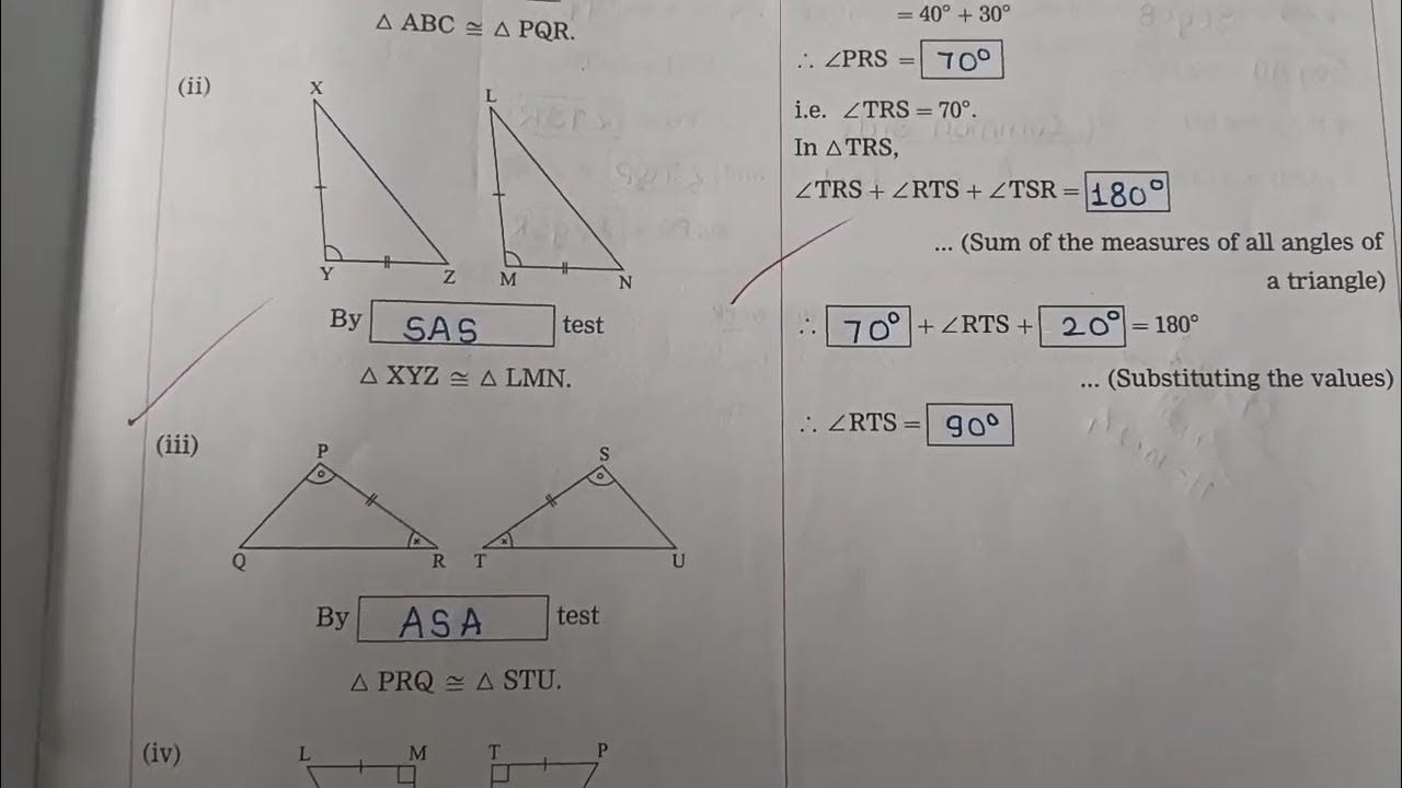 9th std Maths Practical Book maths part 2 chapter 3 Triangles - YouTube