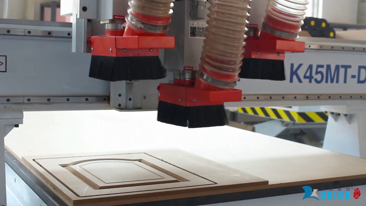 3 spindle cnc router machine - YouTube