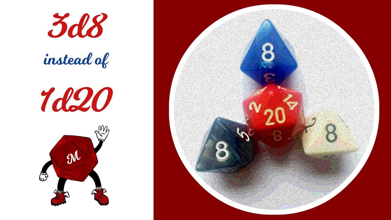 Rolling 3d8 instead of 1d20 when playing d20 systems solo - YouTube
