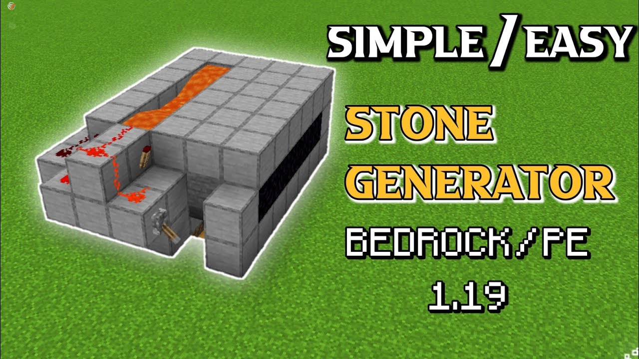 How To Make Simple And Easy Stone Generator || #funsat #minecraft # ...