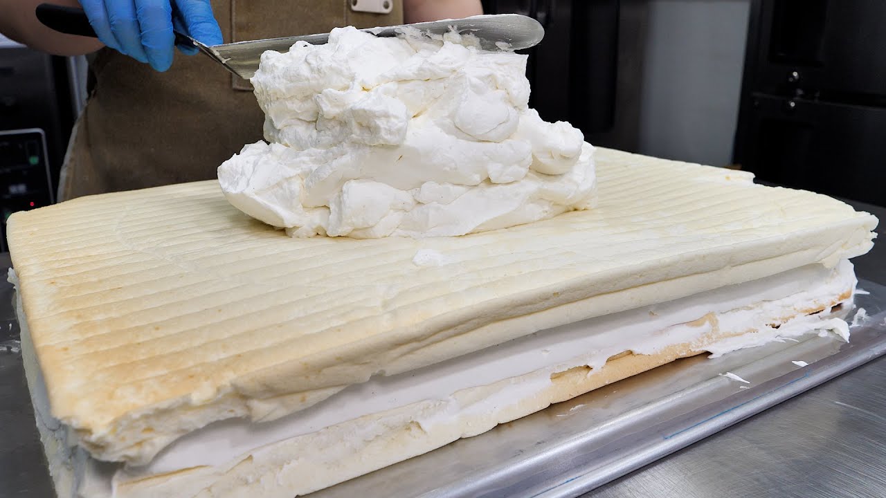 랜선으로 떠나는 한국의 케이크 대량생산 몰아보기 Top 5 Various Fresh Cream Cake Mass