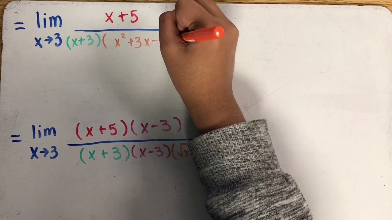 Calculus #54F: Finding Limits Using Conjugates - YouTube