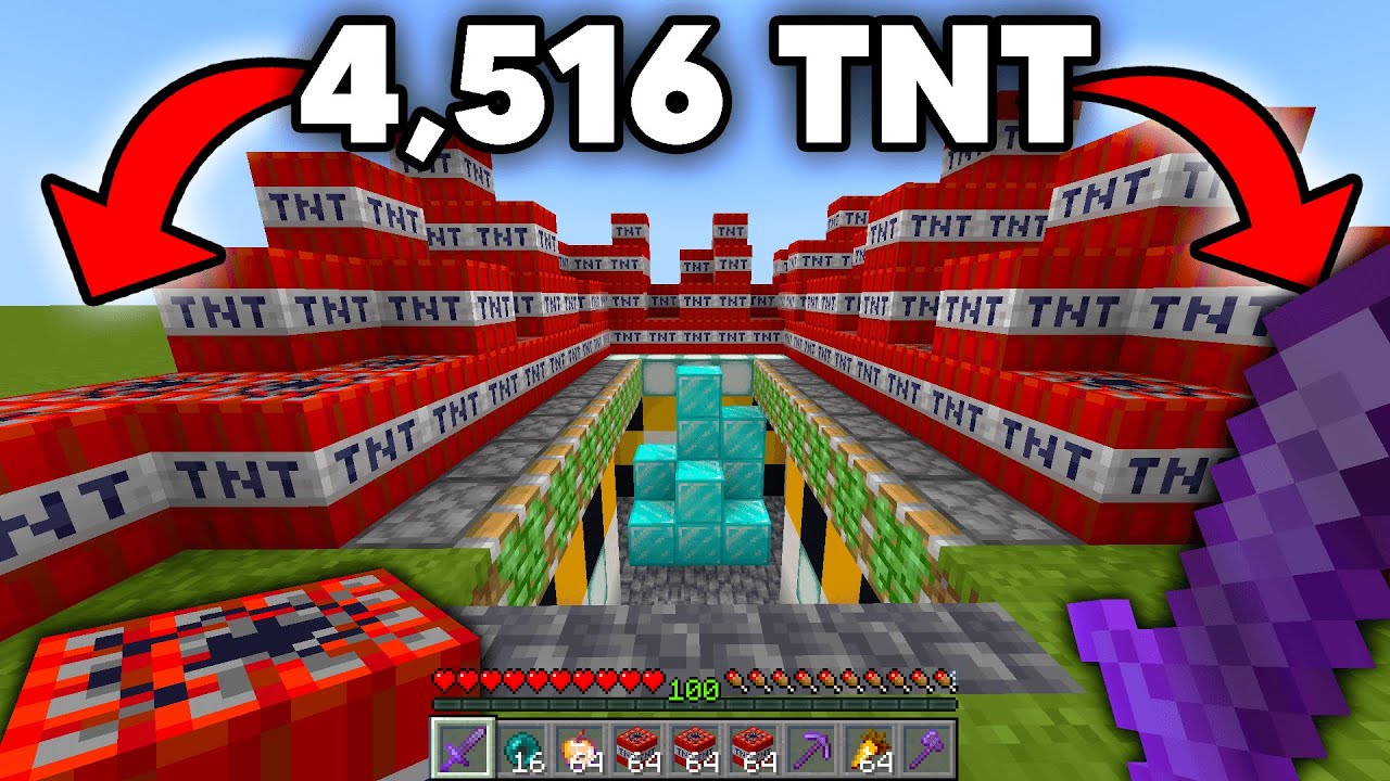 How I Used 4,516 TNT To Destroy This Minecraft Base - YouTube