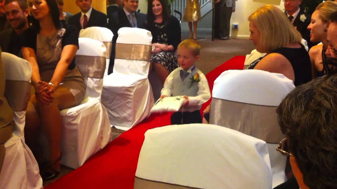 Liam carries the rings at Tandy's wedding 2 - YouTube