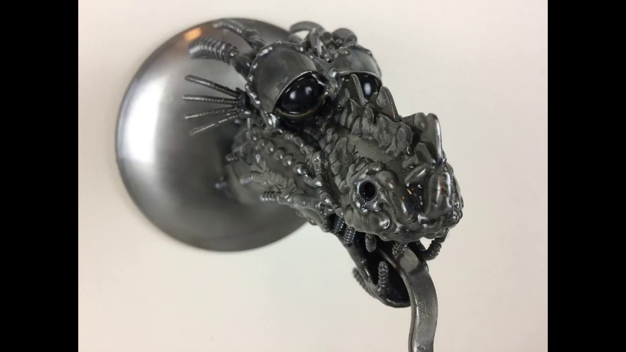Time Lapse How to Weld A Dragons Head Sculpture from Scrap Recycled ...