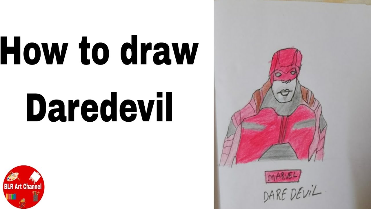 How to draw Daredevil (@blrartchannel6403 )#youtubevideos - YouTube