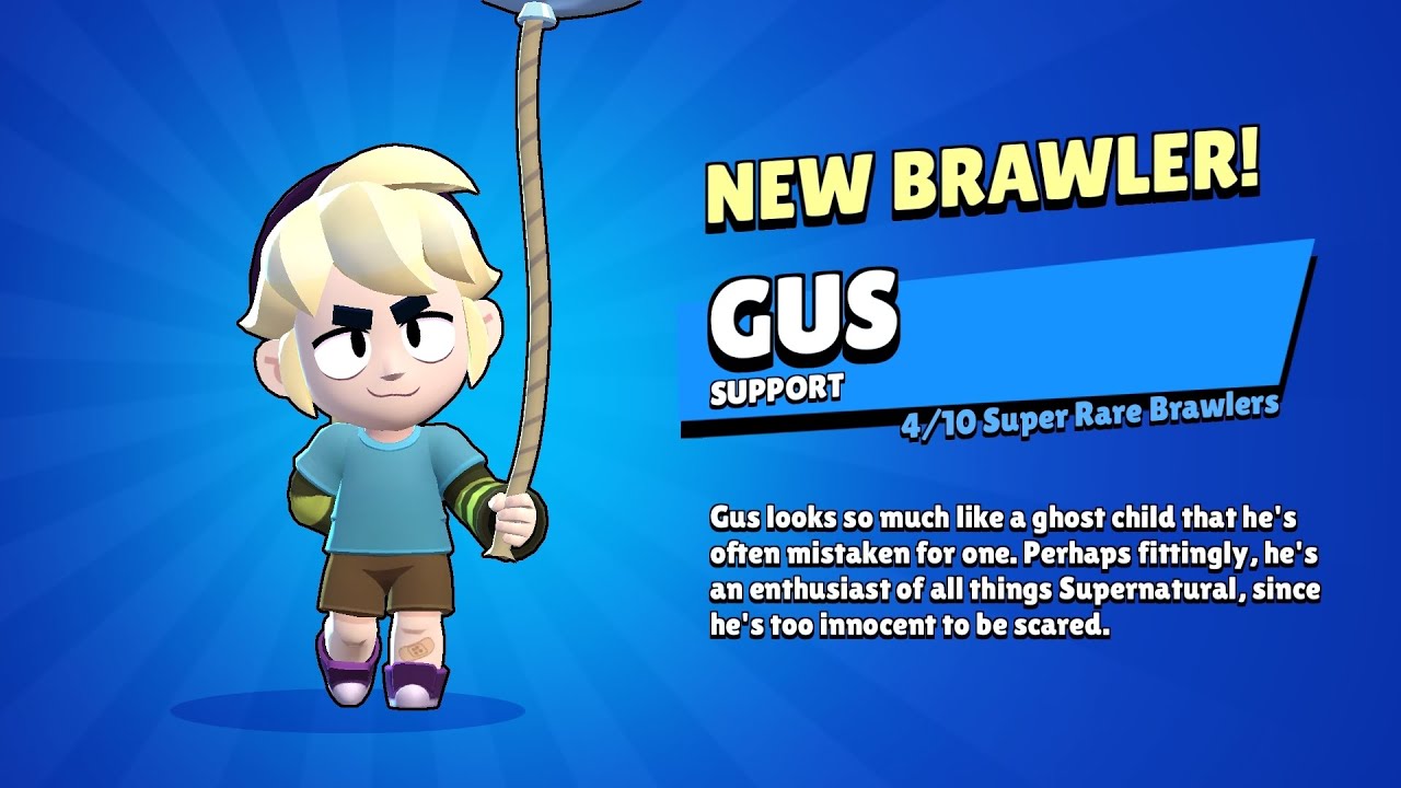 NEW BRAWLER ( GUS ) - BRAWL STARS MOBILE GAMEPLAY WALKTHROUGH - YouTube