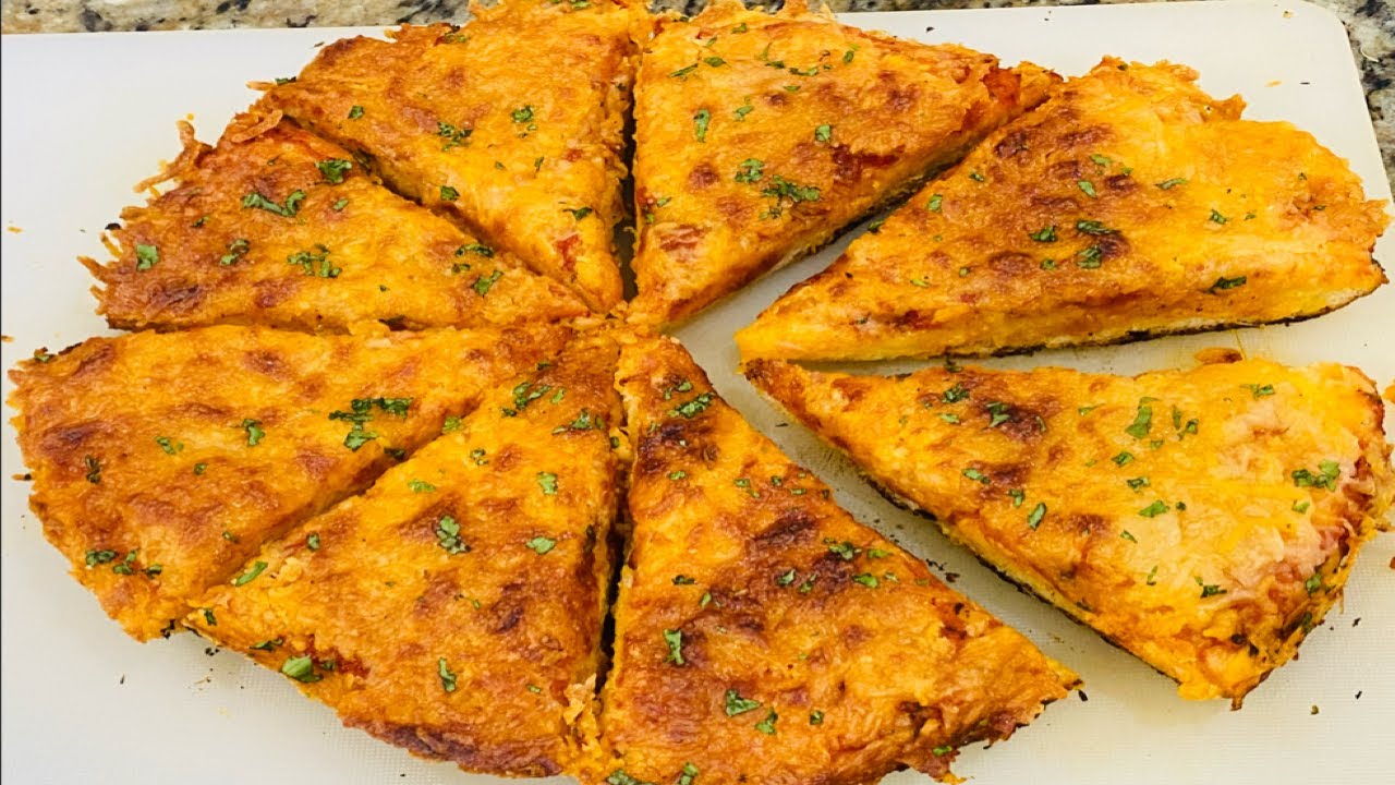 Pan Pizza Recipe| easy pan pizza no knead crust | cast iron cheese pan ...