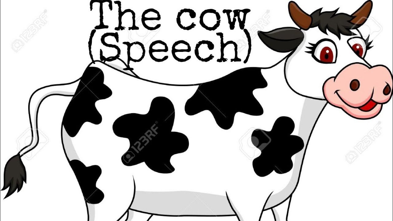 The Cow# Speech in English # 16 lines on 'The cow,' essay writing in ...