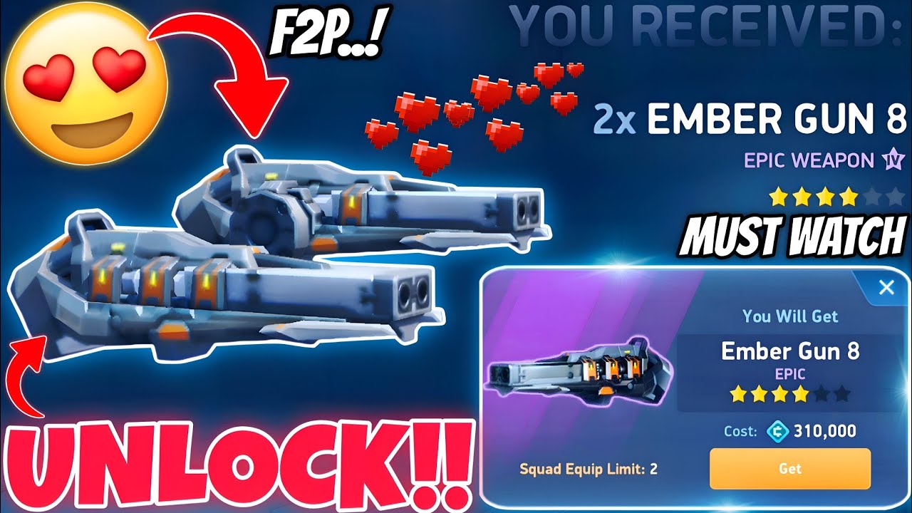 Ember Gun 8 Unlock 😍🔥 | Mech Arena F2P | Video 15 - Mech Arena - YouTube